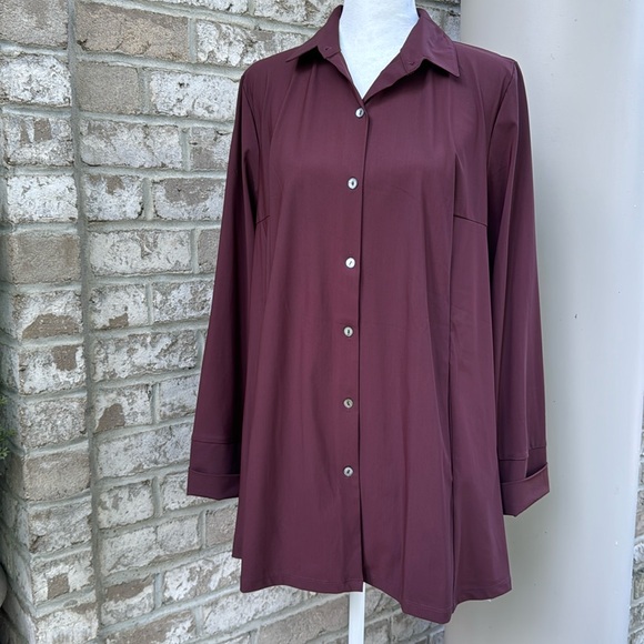 MarlaWynne | Tops | Brand New Marlawynne Blouse Wine Medium | Poshmark